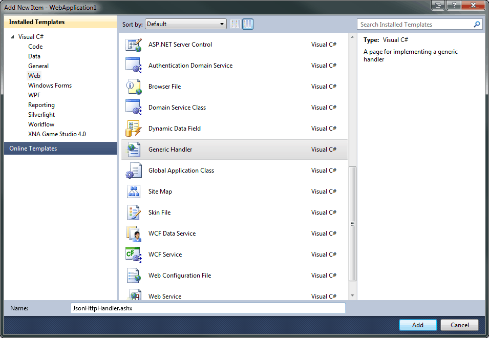 Using A Custom Handler To Get Data Aspnet Using Ajax And Jquery Interface Technical Training