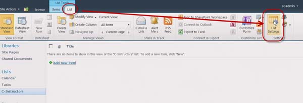 028-SharePoint-Lists-Creat-New-Column | Interface Technical Training