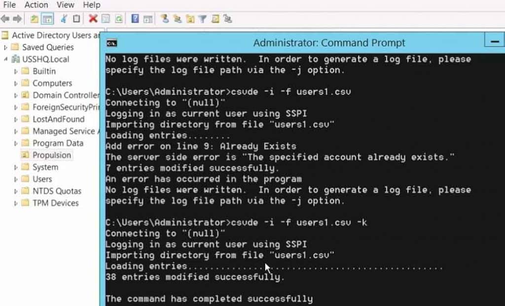 Video- How to use CSVDE in Server 2016 to import and export users into an Active Directory ...